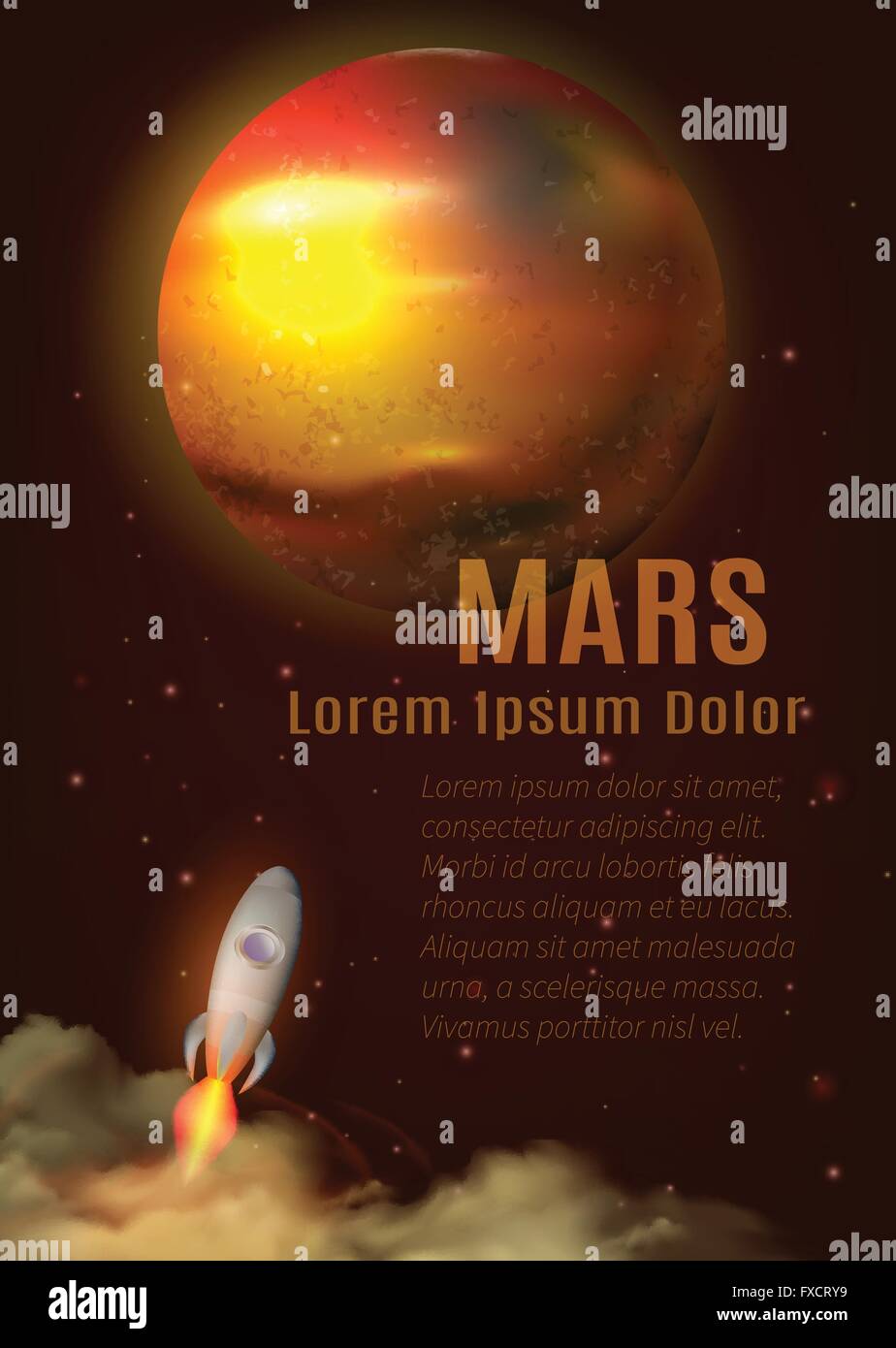Mars Planet Poster Stock Vector Image & Art - Alamy