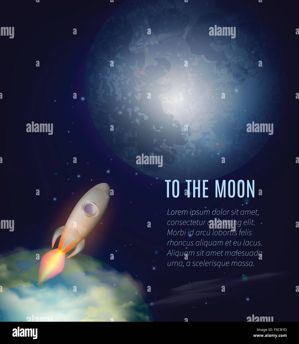 Moon Exploration Poster Stock Vector Image & Art - Alamy