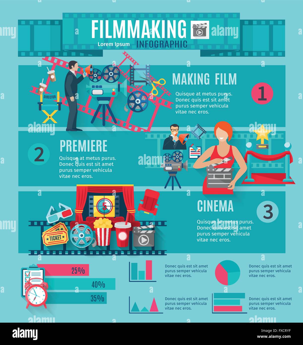 Filmmaking Infographic Set Stock Vector Image & Art - Alamy
