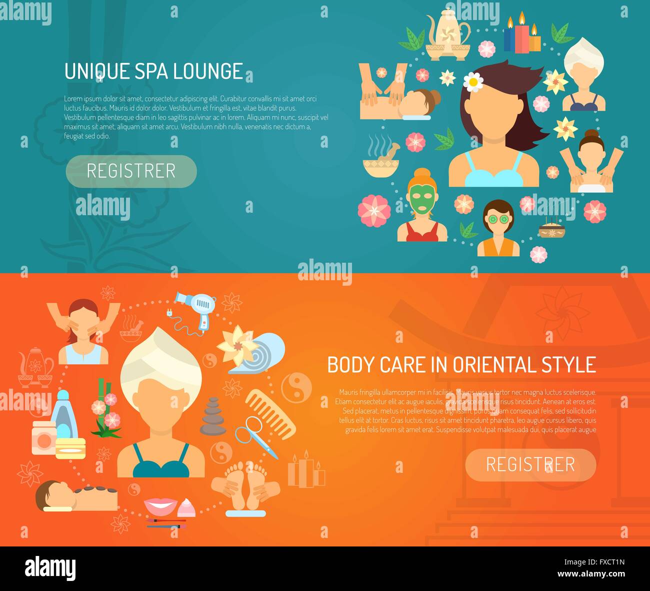 Spa Banner Horizontal Stock Vector Image & Art - Alamy