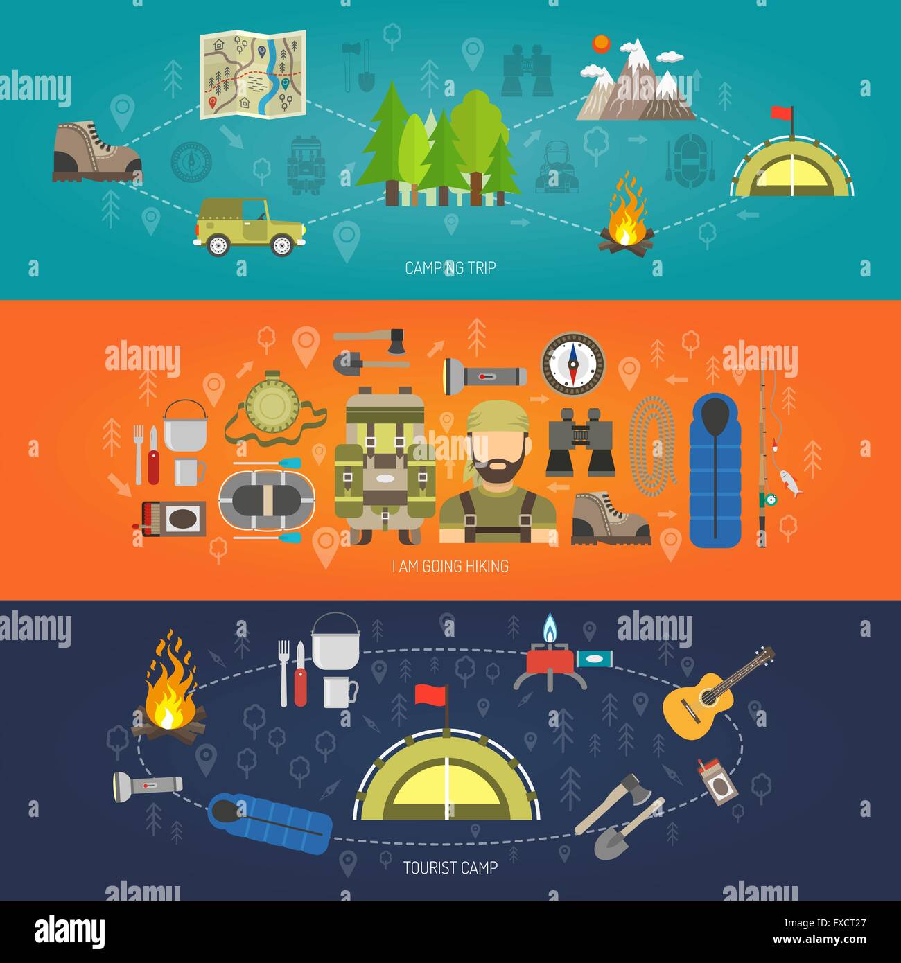 Tourism Banner Set Stock Vector Image & Art - Alamy