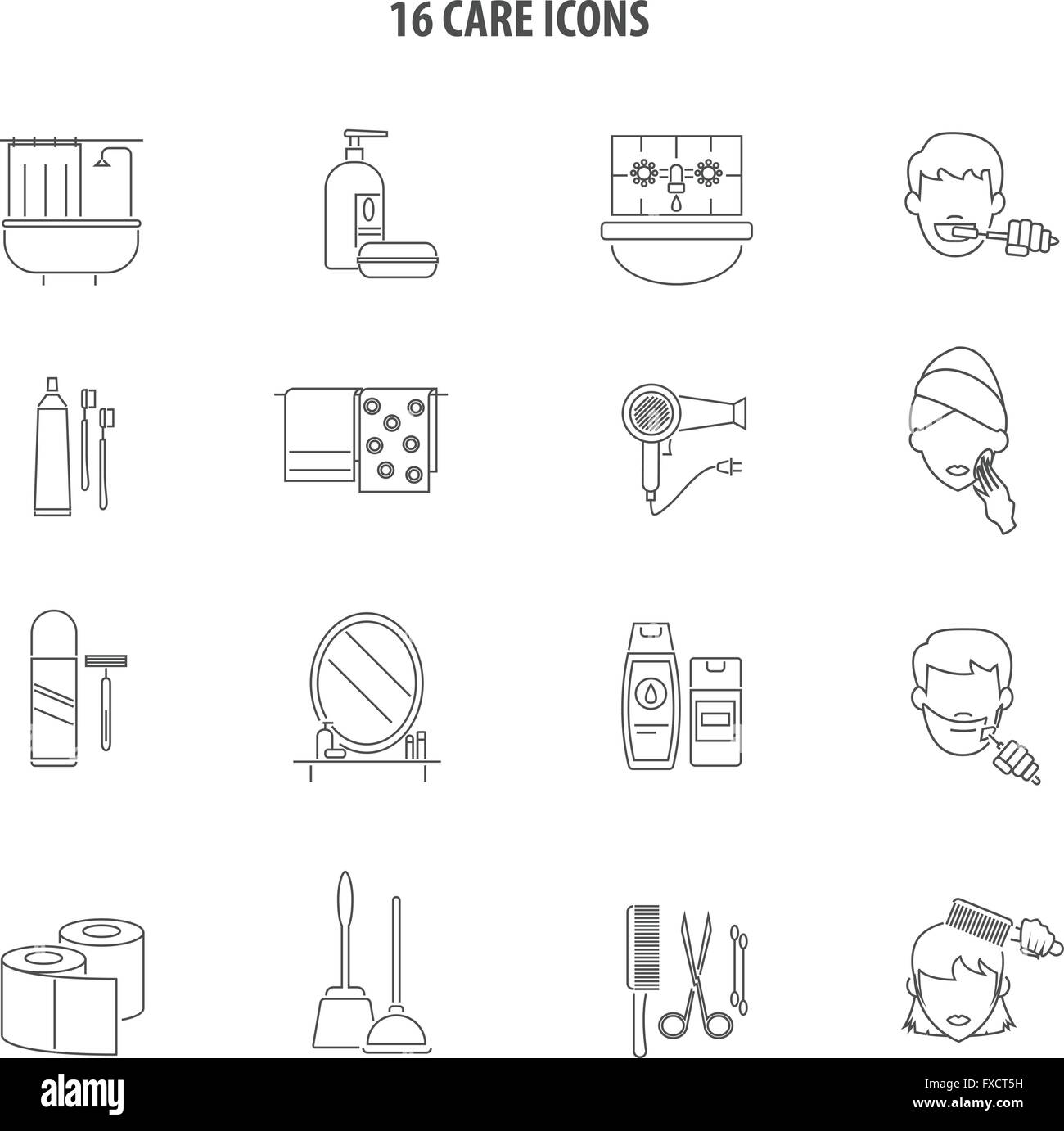 Sink hair shaving Stock Vector Images - Alamy