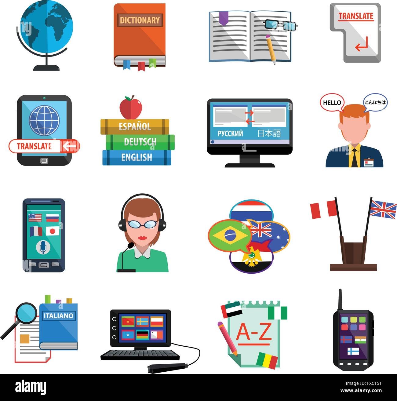 Multilanguage sign Stock Vector Images - Alamy