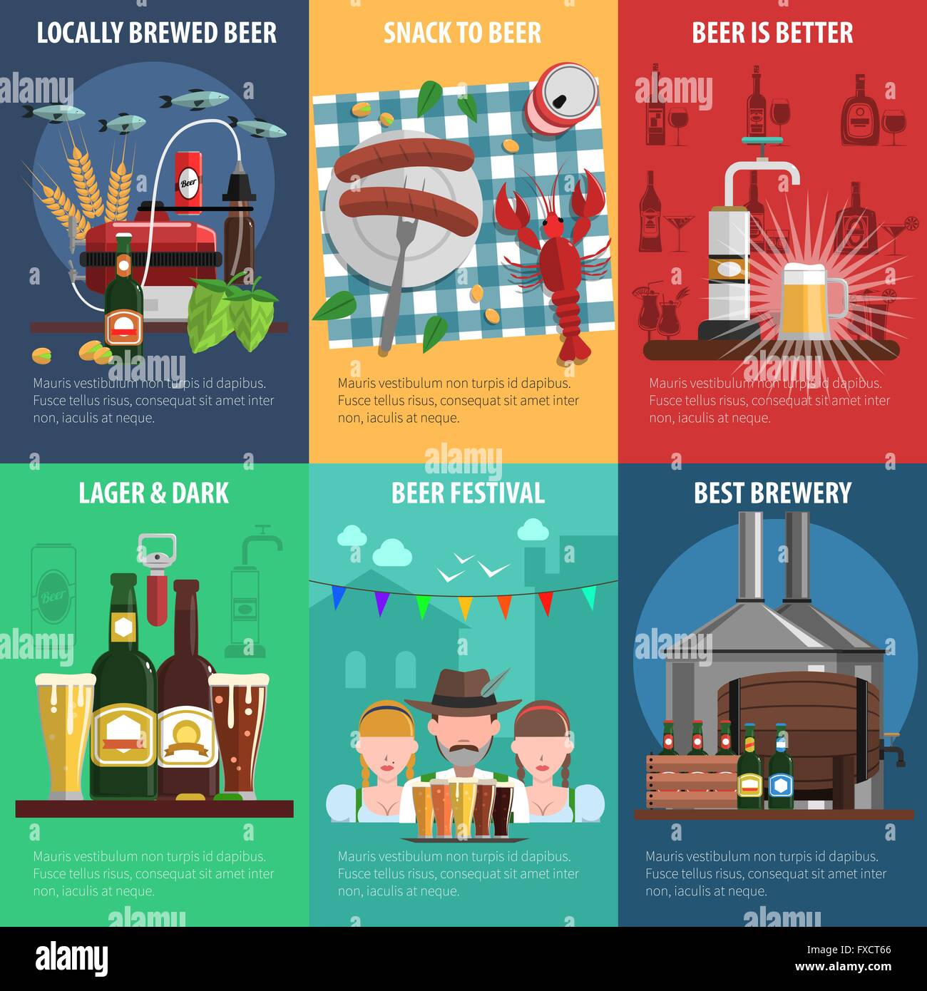 Beer Poster Set Stock Vector Image & Art - Alamy