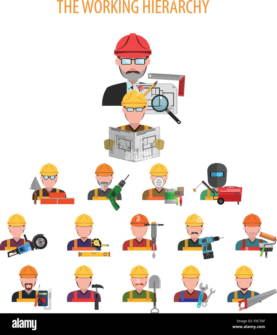 Worker Concept Flat Stock Vector Image & Art - Alamy