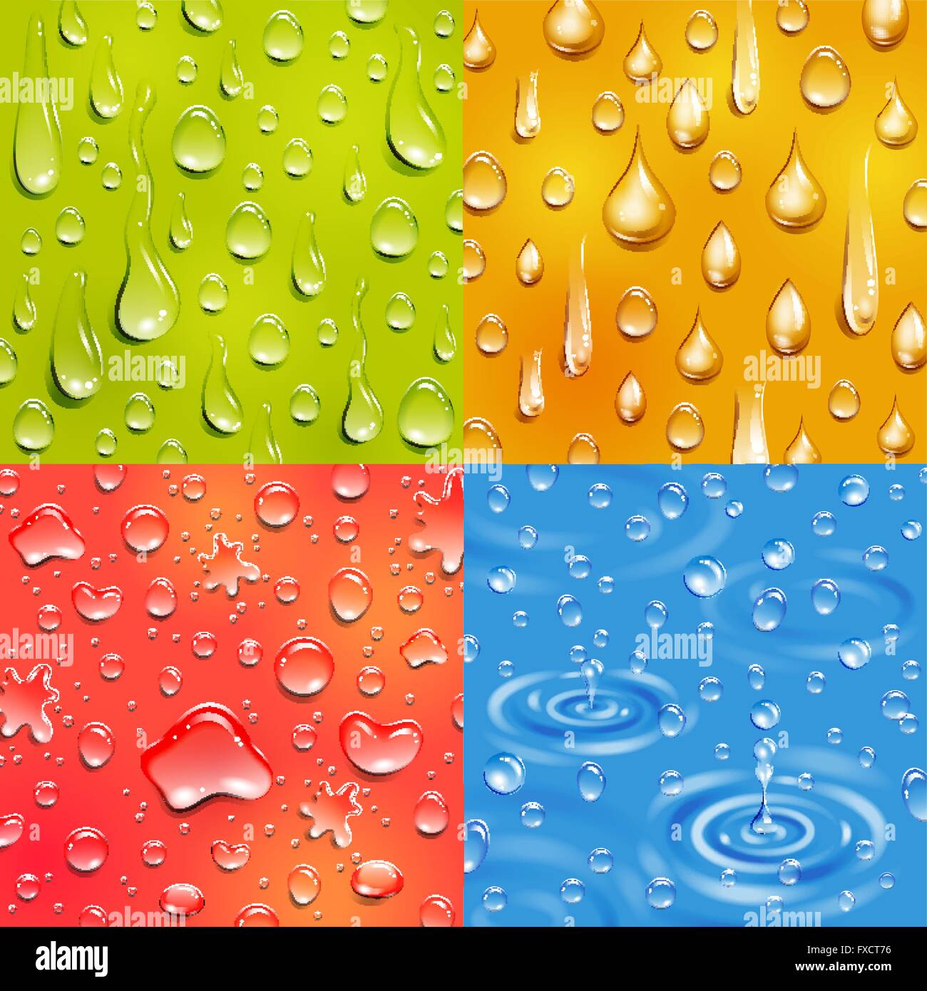 Water Drop Square Banner Set Stock Vector Image & Art - Alamy