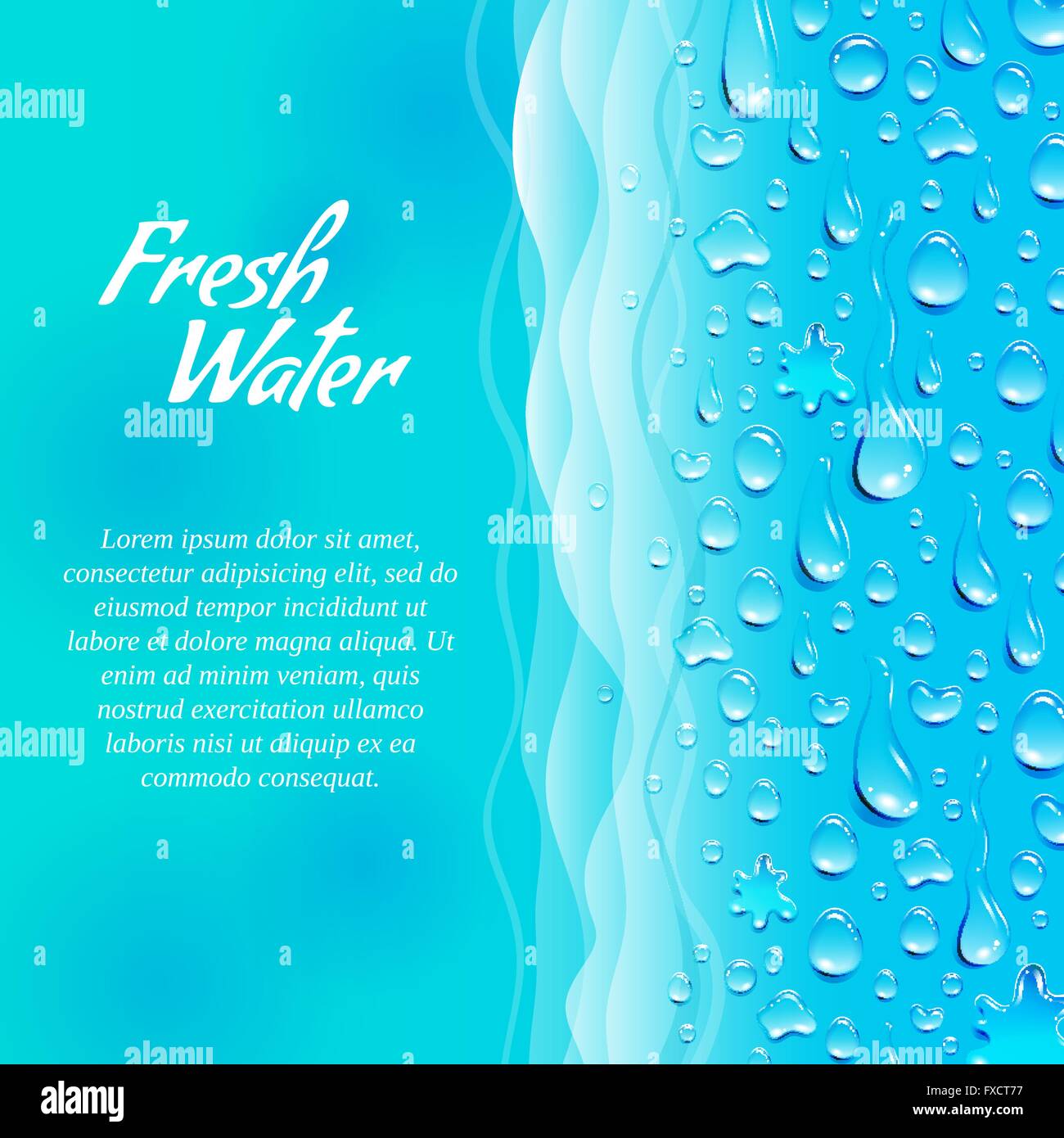 Fresh water promotion ecological poster Stock Vector Image & Art - Alamy
