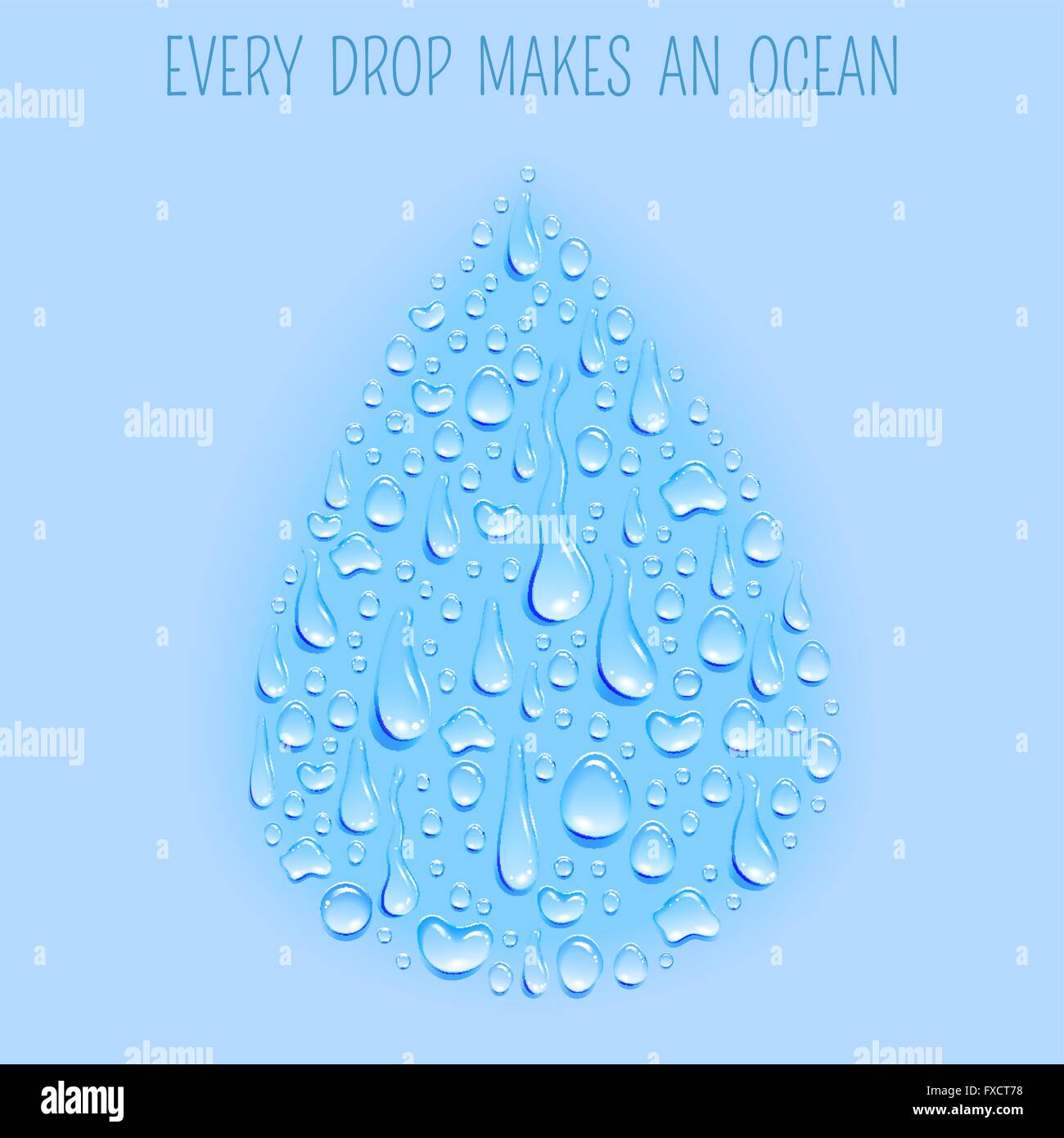 Water drop concept background poster Stock Vector Image & Art - Alamy