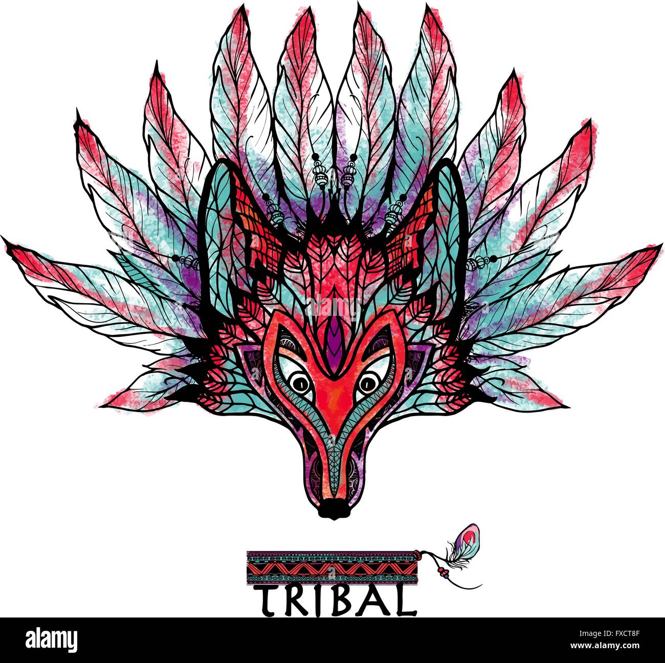 Single white wolf dog Stock Vector Images - Alamy