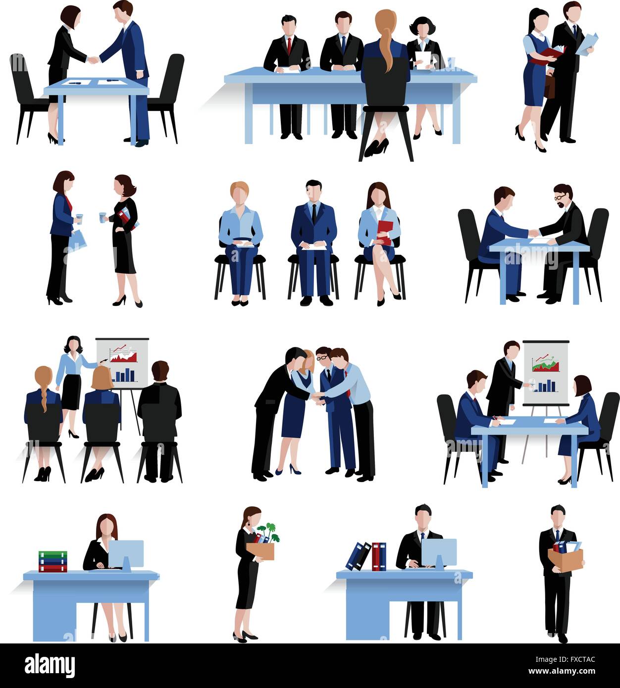 Human resources concept flat icons set Stock Vector Image & Art - Alamy