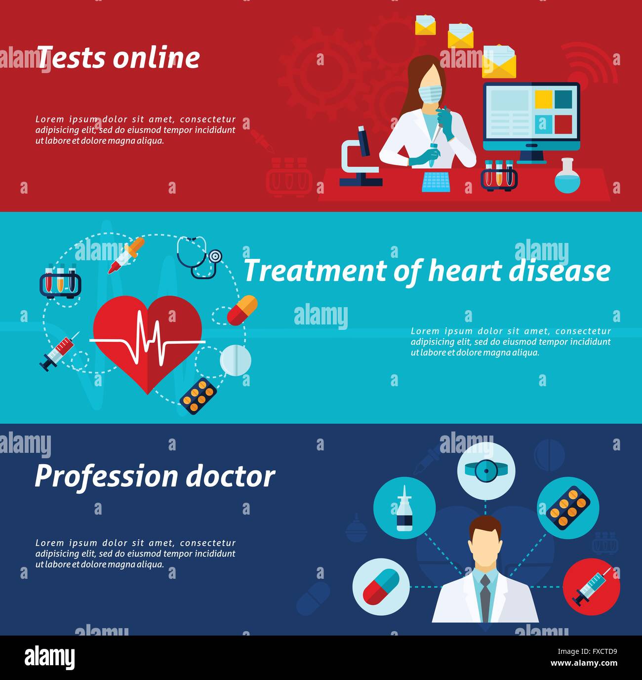 Medical Banner Set Stock Vector Image & Art - Alamy