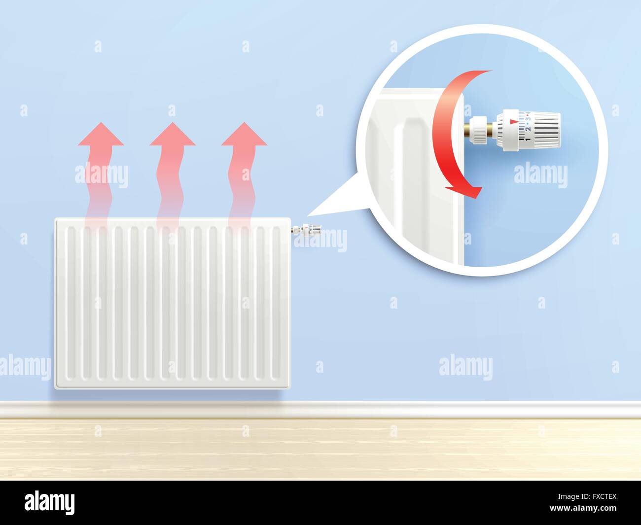 Radiator control valve Stock Vector Images - Alamy