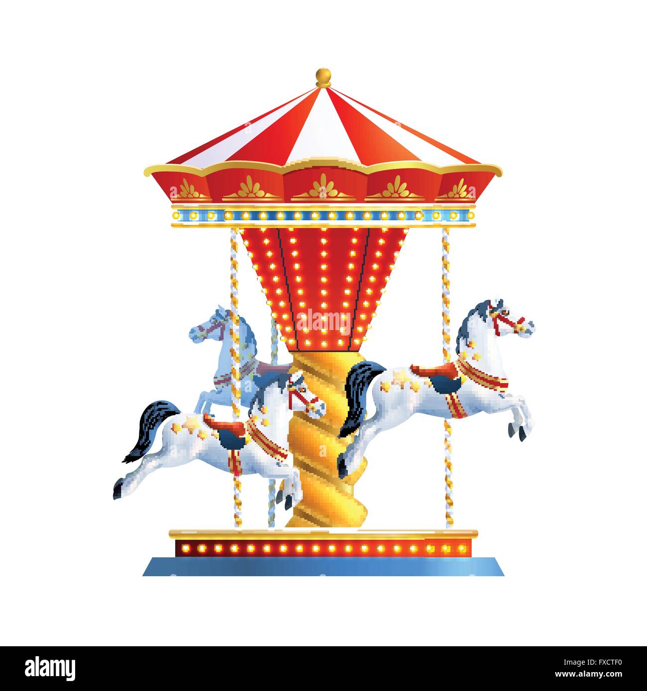 Carousel horse vintage black Stock Vector Images - Alamy
