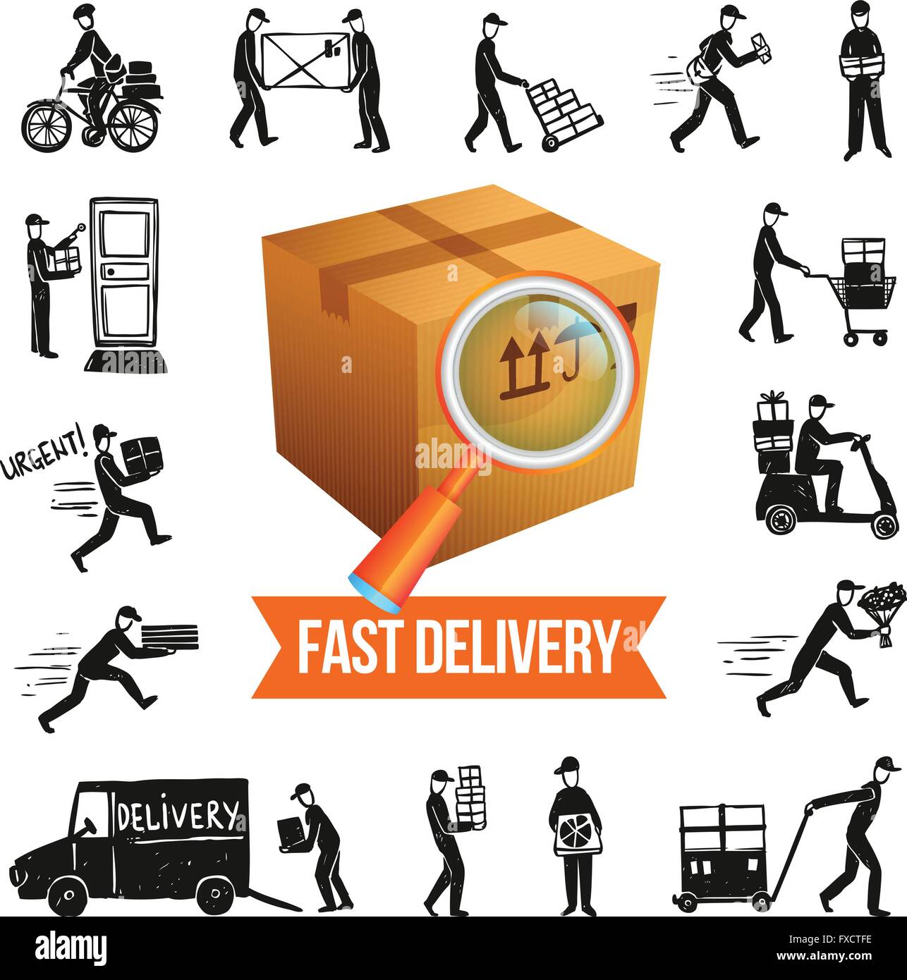 Parcell Stock Vector Images - Alamy