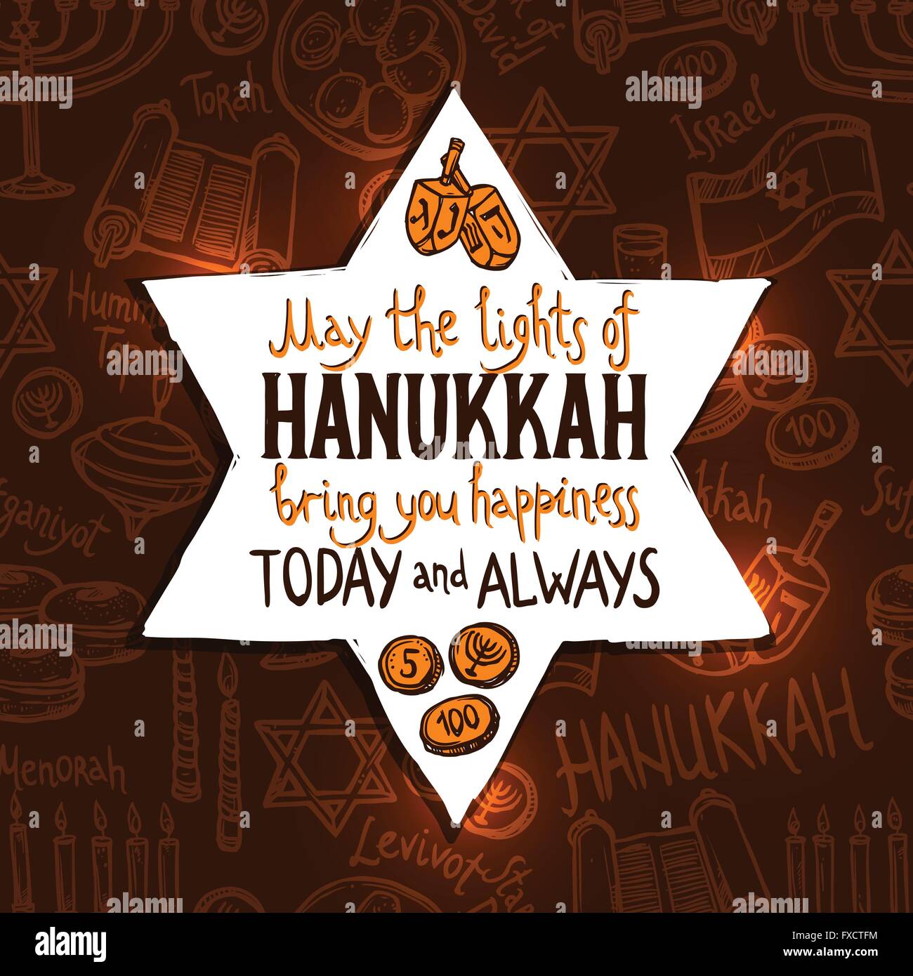 Hanukkah frame design Stock Vector Images - Alamy