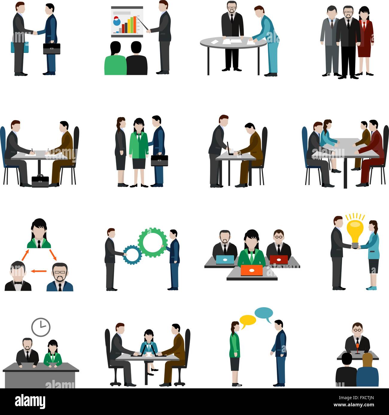 Teamwork Icons Set Stock Vector Image & Art - Alamy