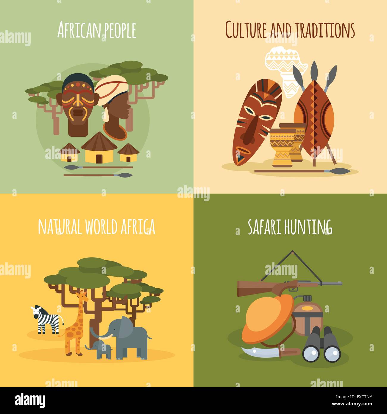 African huts Stock Vector Images - Alamy