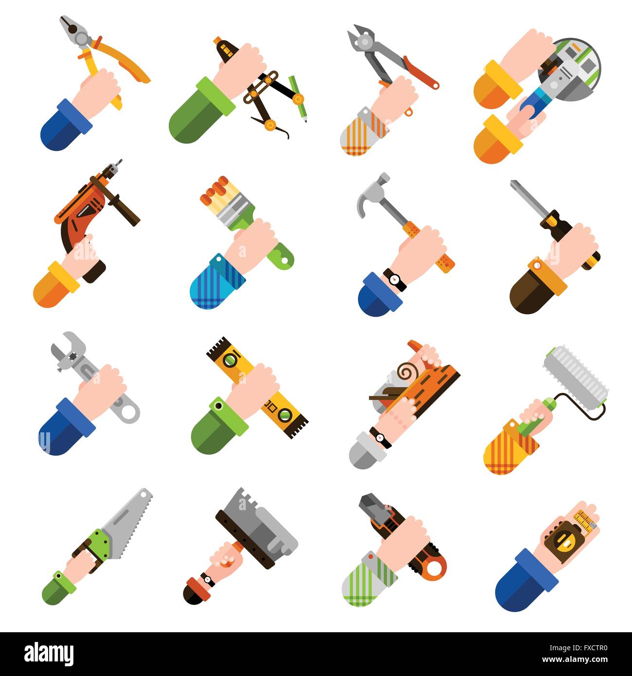 Diy Hands Icons Stock Vector Image & Art - Alamy