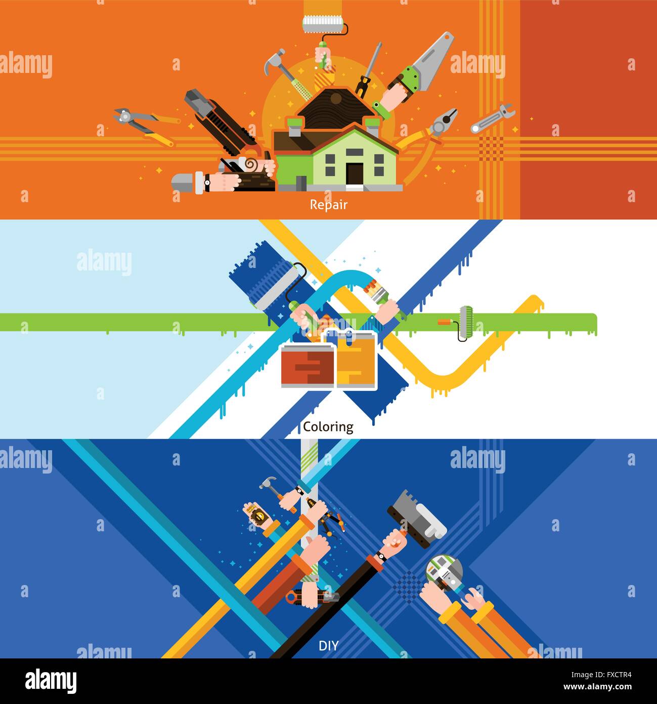 Diy Hands Banners Stock Vector Image & Art - Alamy