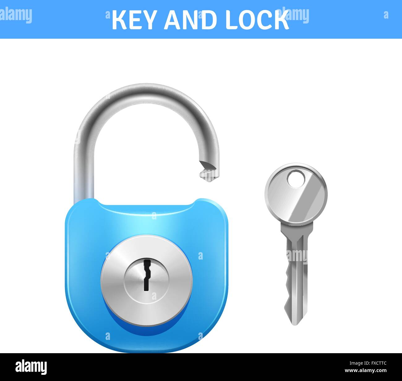 Lock And Key Illustration Stock Vector Image & Art - Alamy