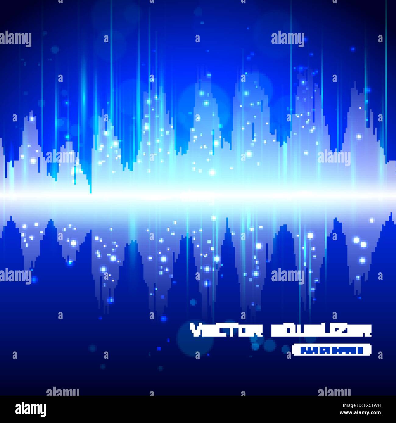 Equalizer blue on dark background poster Stock Vector Image & Art - Alamy