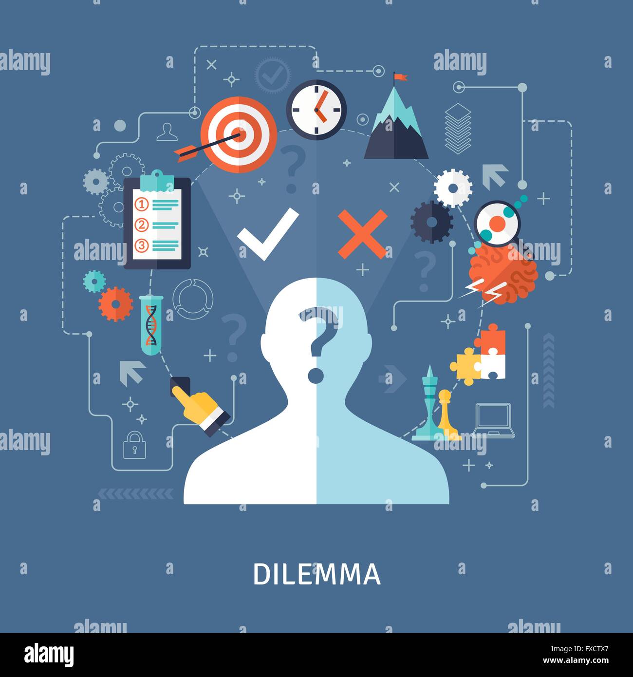 Dilemma Concept Illustration Stock Vector Image & Art - Alamy