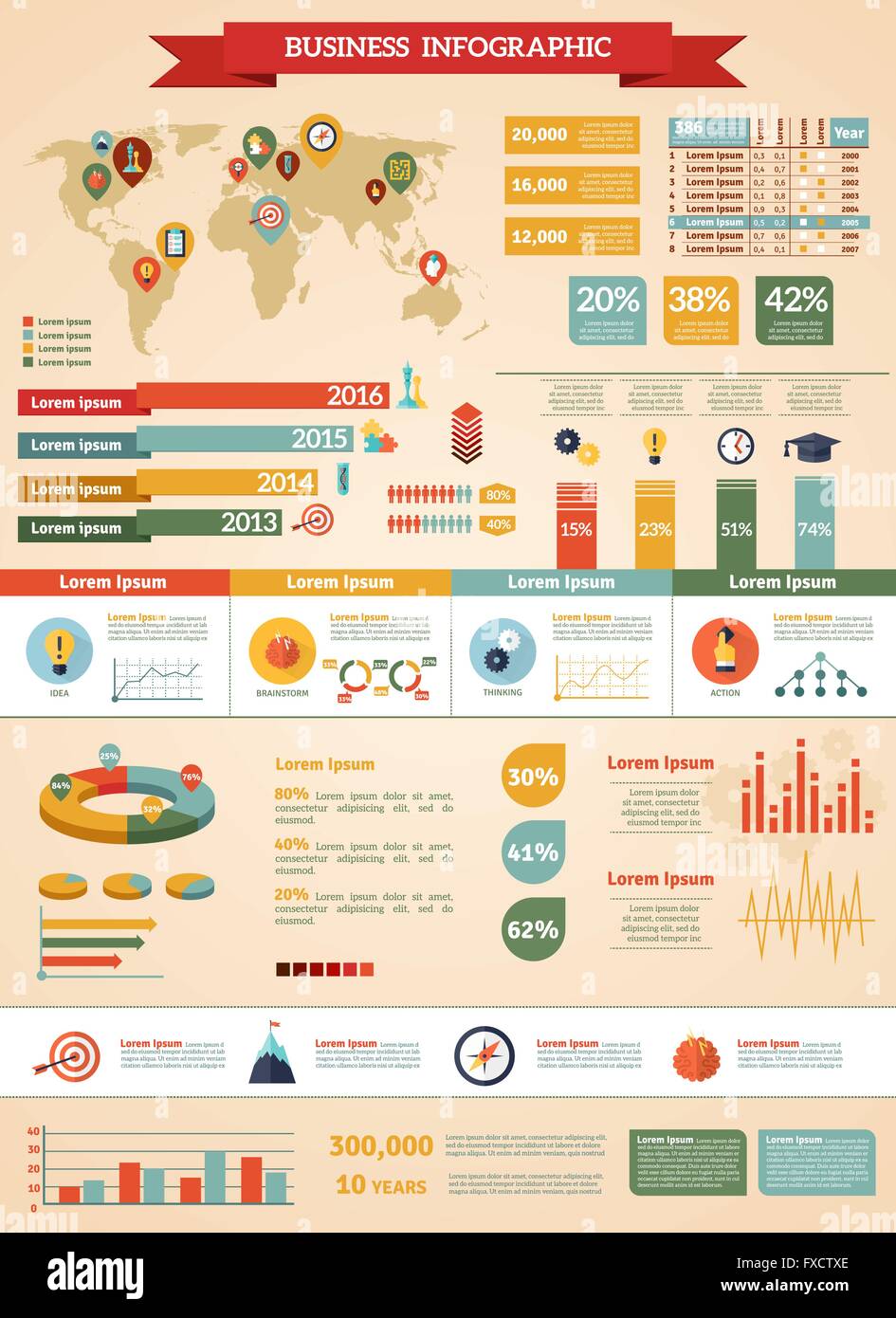 Business Strategy Infographic Set Stock Vector Image & Art - Alamy