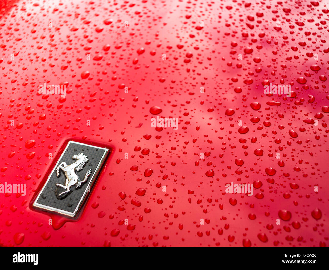 Ferrari in the rain Stock Photo - Alamy