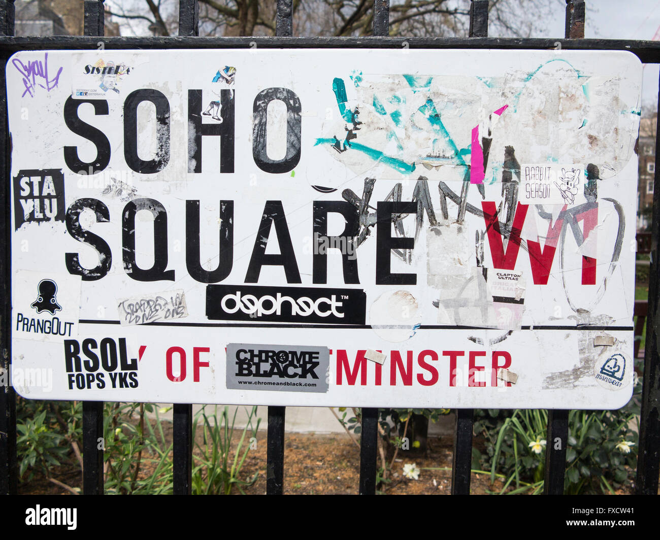 Soho square sign soho soho hi-res stock photography and images - Alamy
