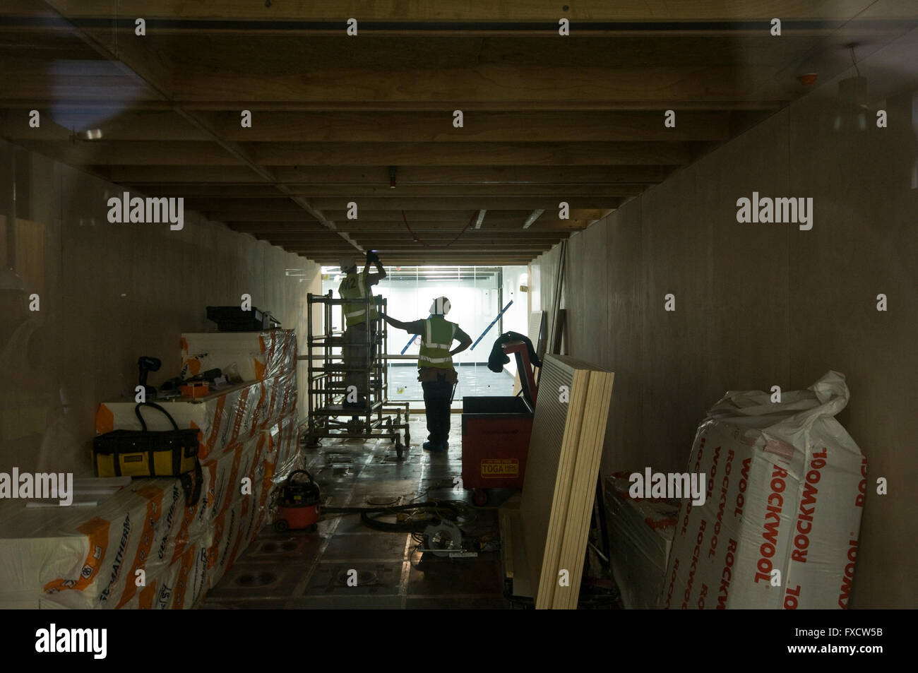 Major construction work in the building of a UK institution Stock Photo ...
