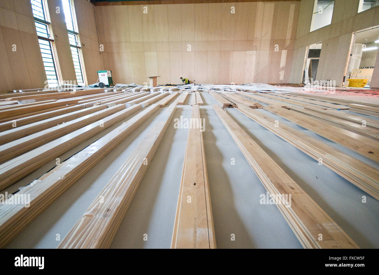 Major construction work in the building of a UK institution Stock Photo ...