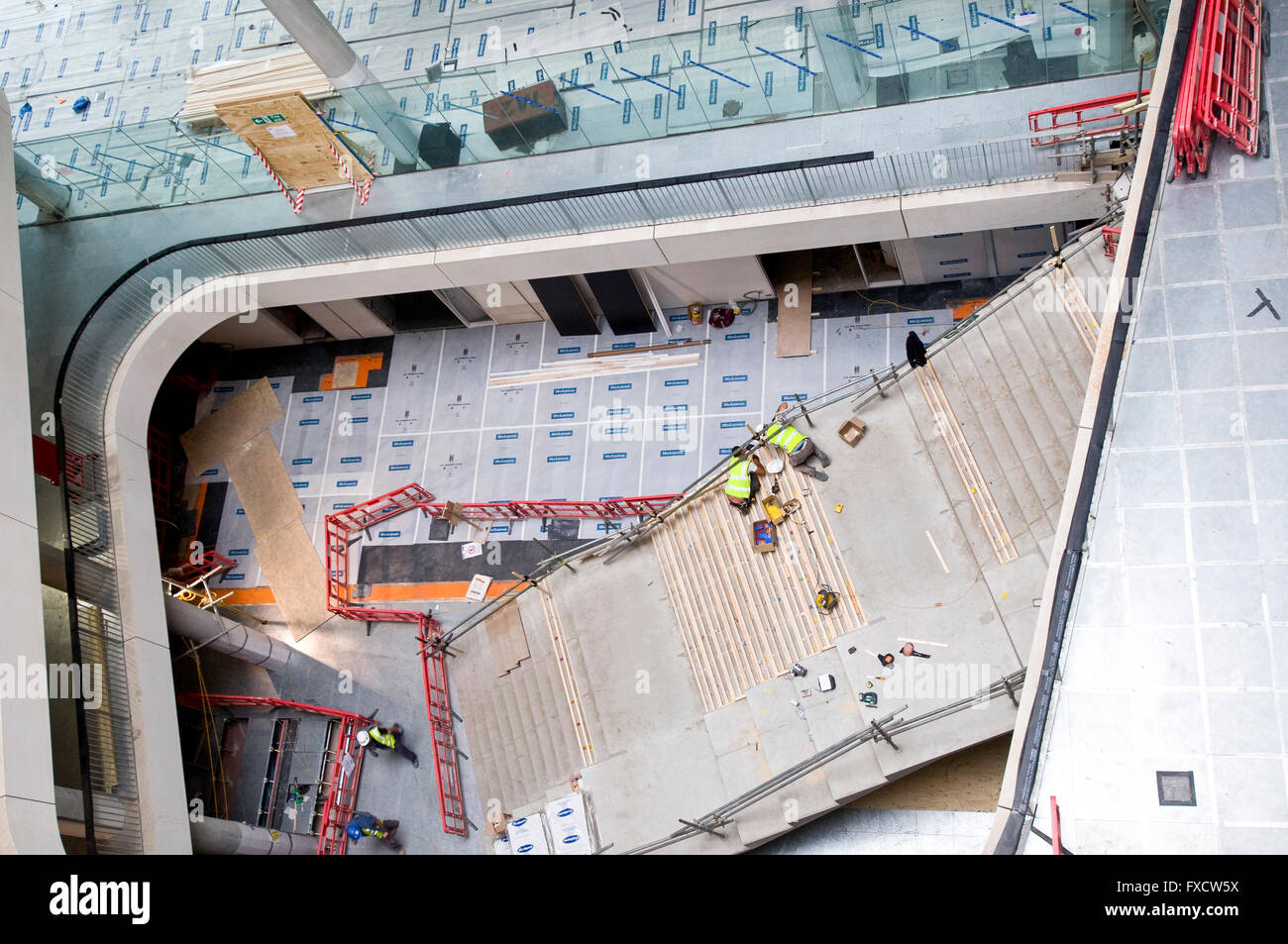 Major construction work in the building of a UK institution Stock Photo ...