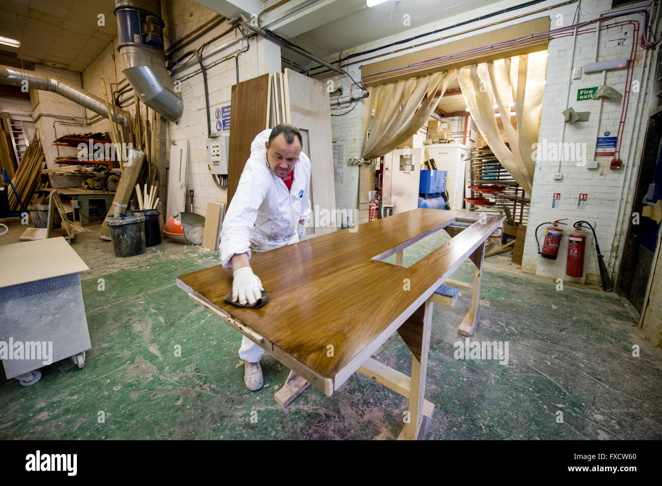 Craftsmen in a joinery factory Stock Photo - Alamy