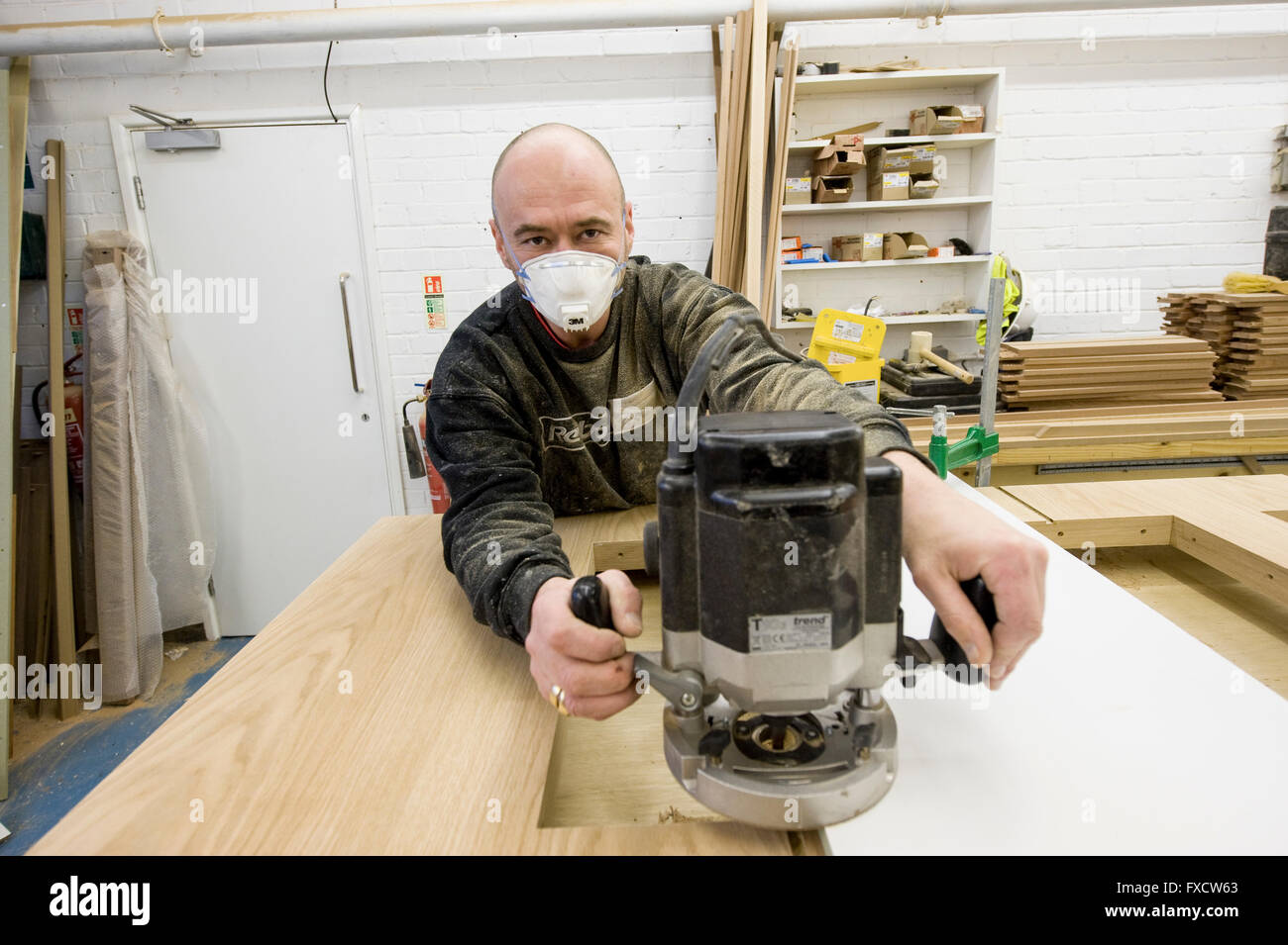 Craftsmen in a joinery factory Stock Photo - Alamy