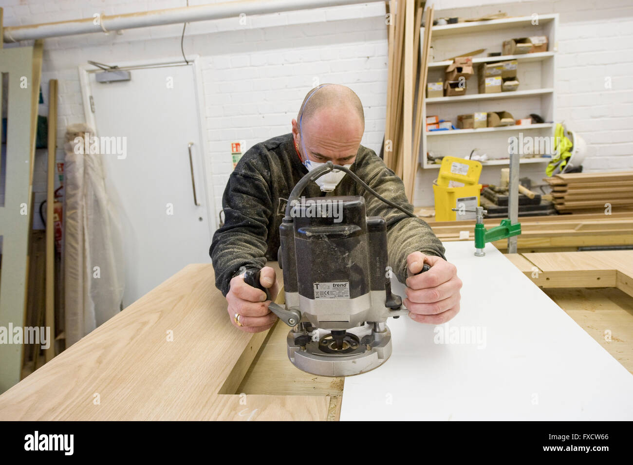 Craftsmen in a joinery factory Stock Photo - Alamy