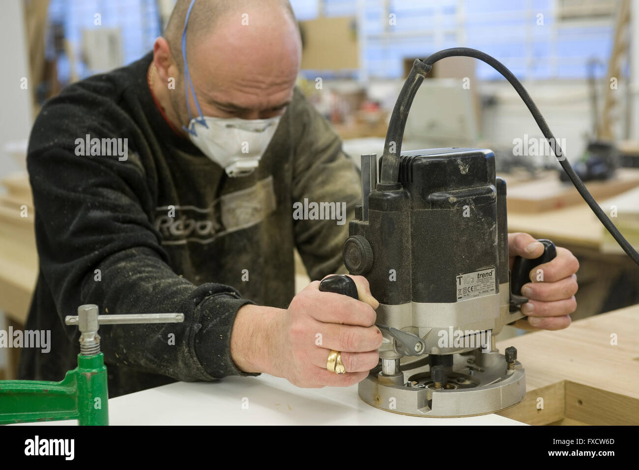 Craftsmen in a joinery factory Stock Photo - Alamy