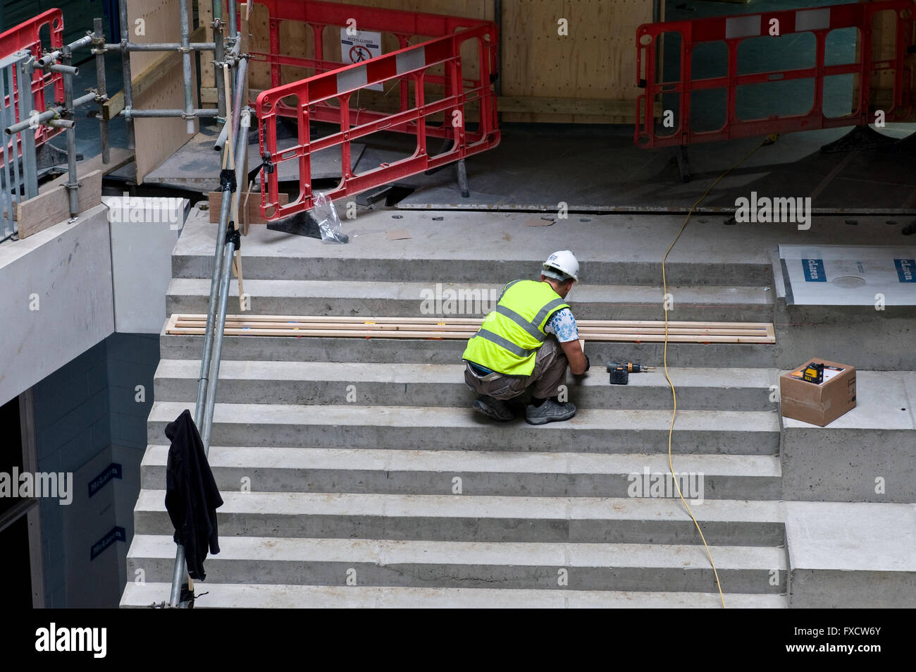 Major construction work in the building of a UK institution Stock Photo ...