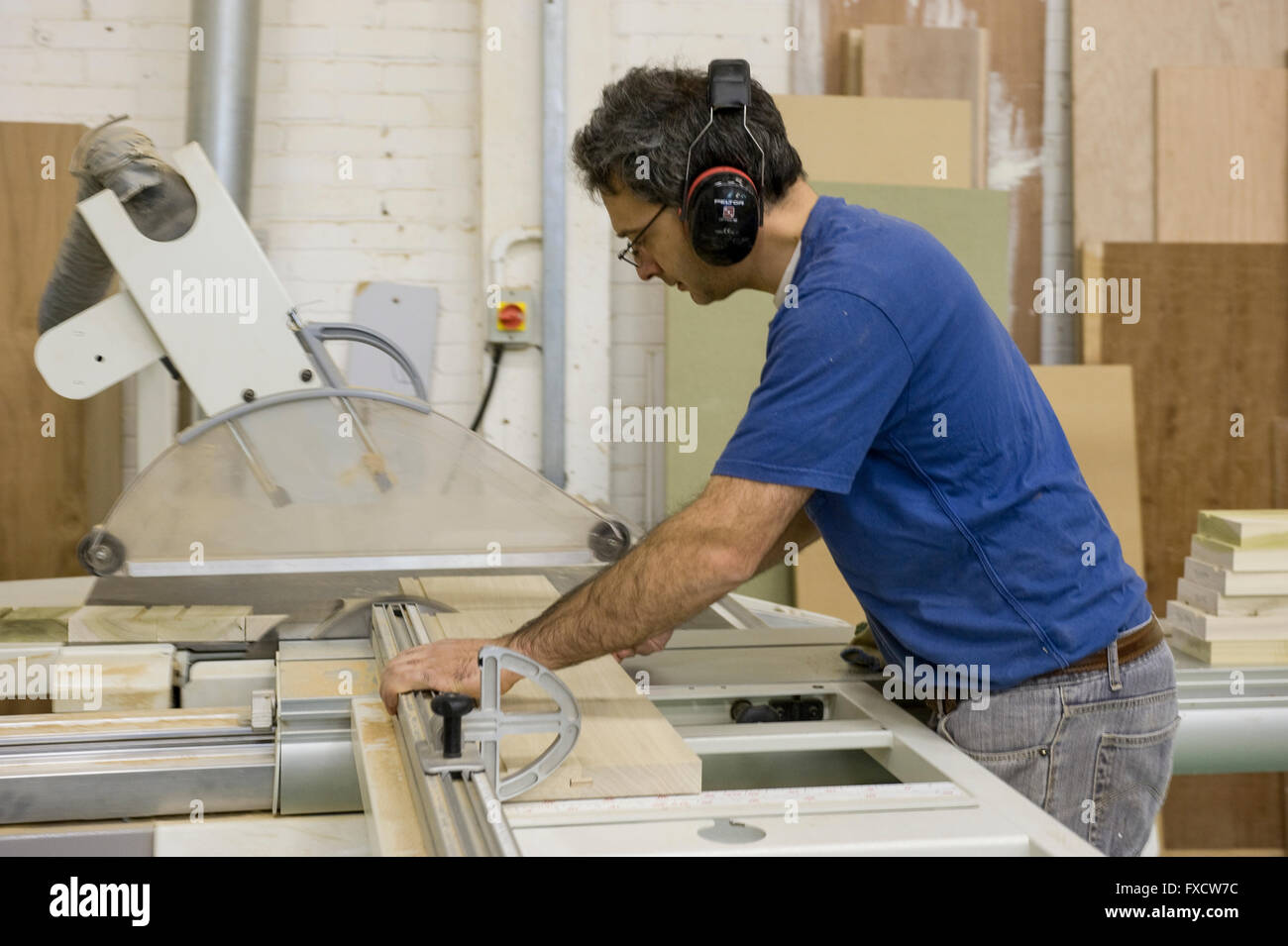 Craftsmen in a joinery factory Stock Photo - Alamy