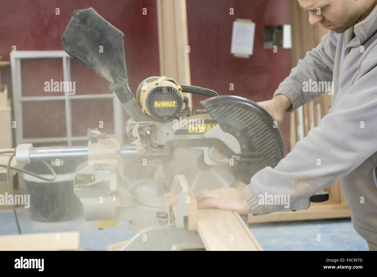 Craftsmen in a joinery factory Stock Photo - Alamy
