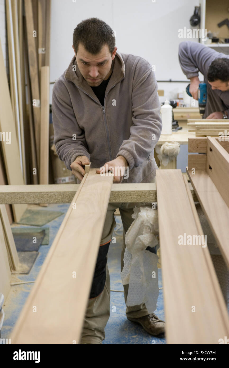 Craftsmen in a joinery factory Stock Photo - Alamy