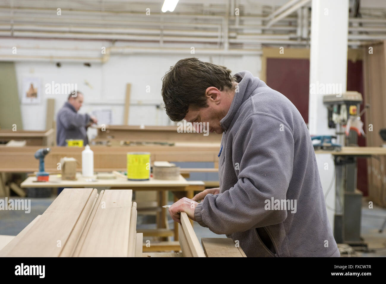 Craftsmen in a joinery factory Stock Photo - Alamy