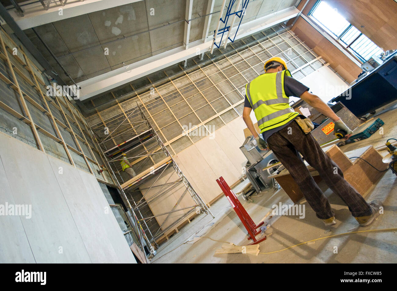 Major construction work in the building of a UK institution Stock Photo ...