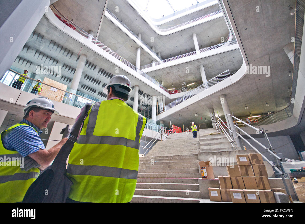 Major construction work in the building of a UK institution Stock Photo ...