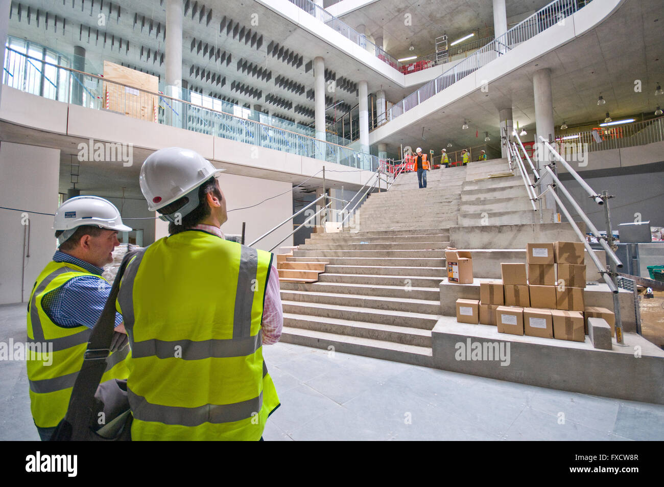 Major construction work in the building of a UK institution Stock Photo ...