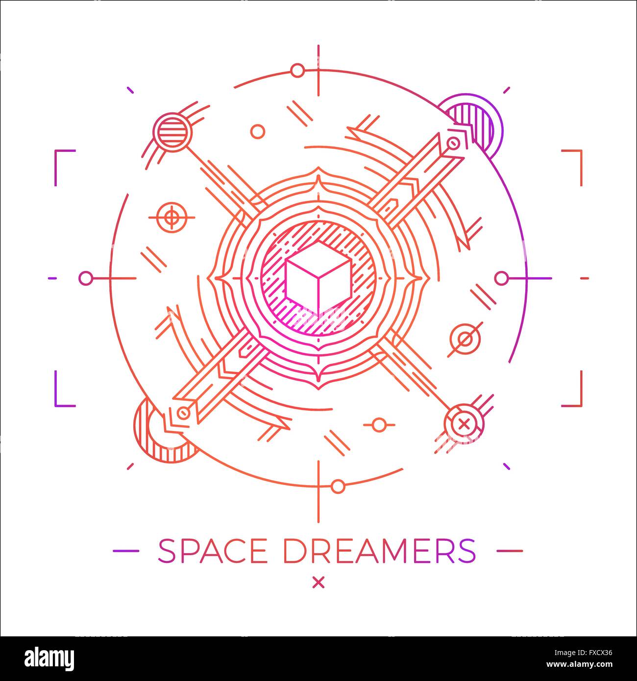 Linear geometrical space design cosmic hi-res stock photography and ...