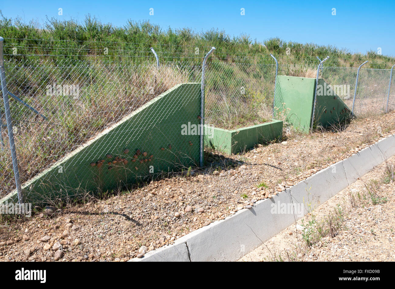 Escape ramps in a High-Speed Railway in Leon Province, Spain Stock ...