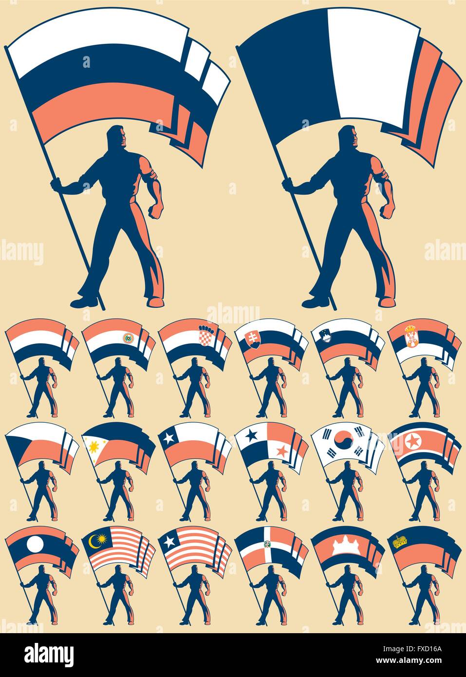 Philippines vector flag in Stock Vector Images - Alamy