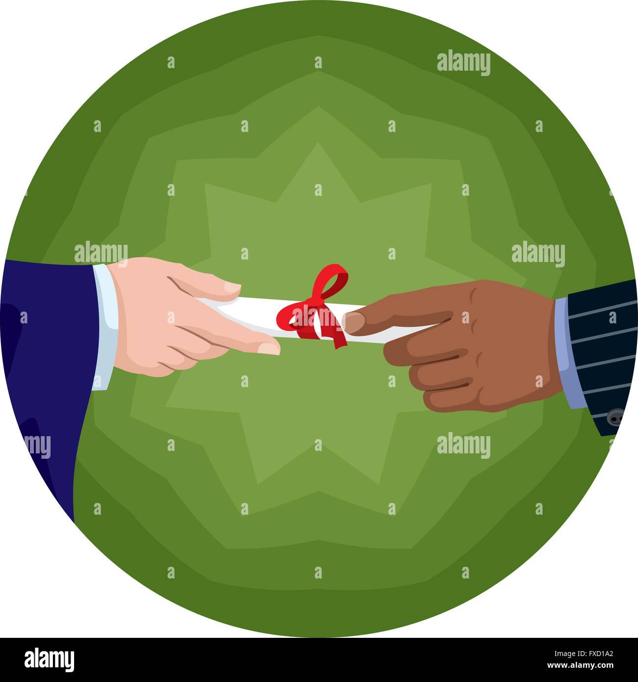 University student receiving award Stock Vector Images - Alamy