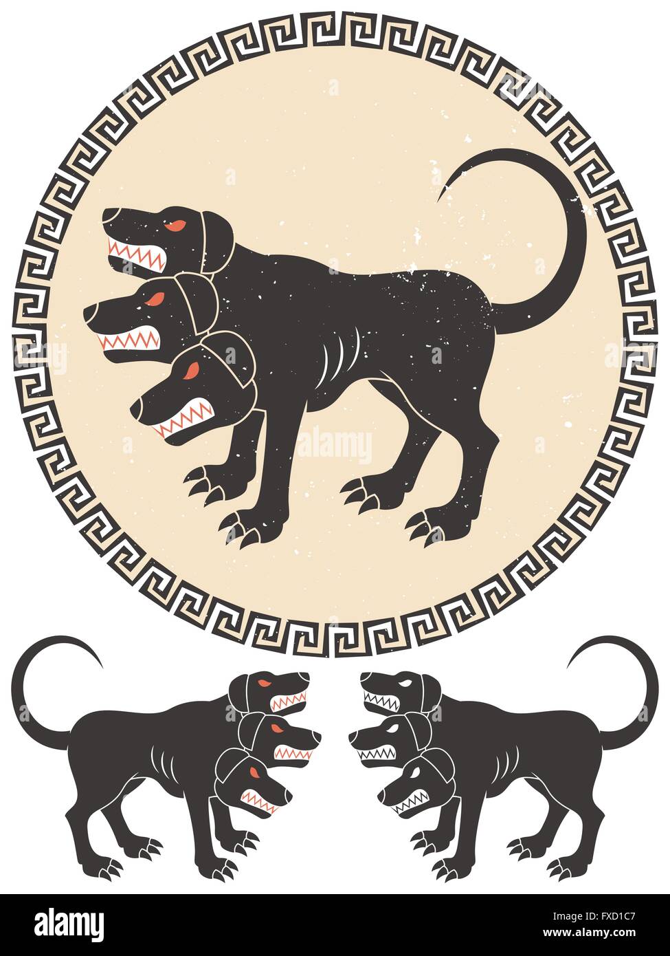 Vector illustration cerberus cartoon hi-res stock photography and ...