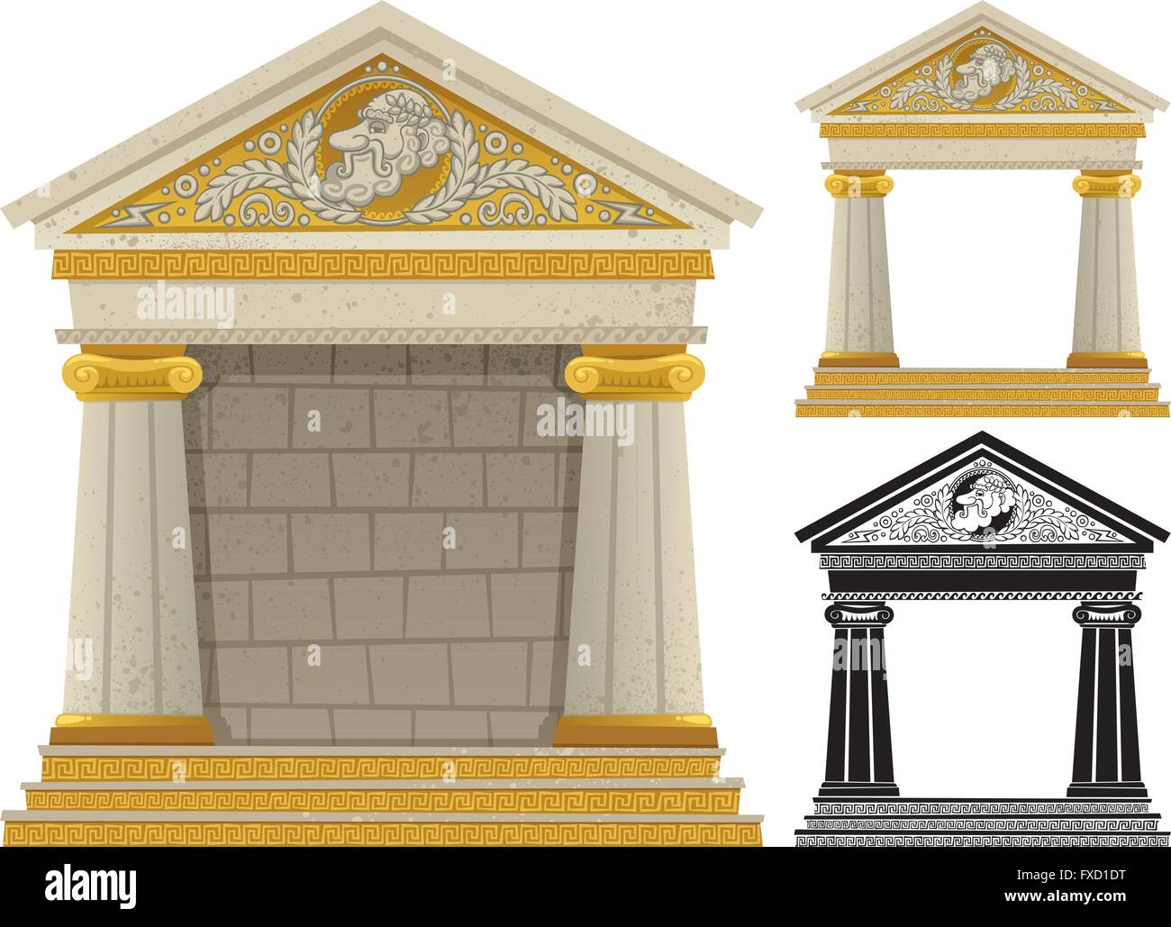 Antique greek temple in Stock Vector Images - Alamy